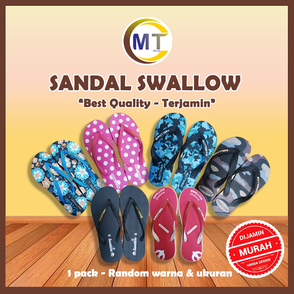 Jual GROSIR Sandal Swallow Jepit Polkadot Swallow Online MO2 Floral ...