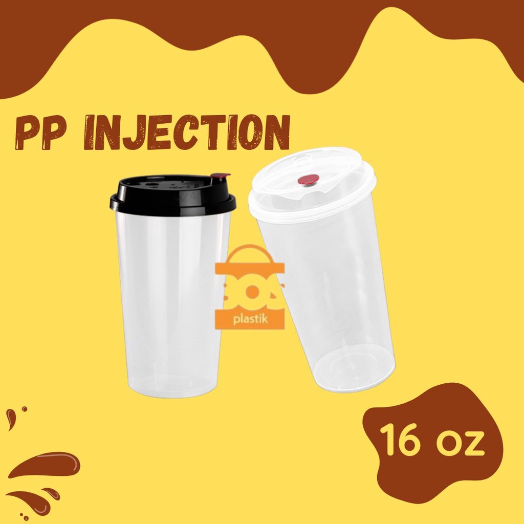 Jual CUP PP INJECTION 16 Oz 500ml PER 25 PCS | Shopee Indonesia