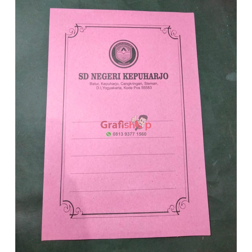 Jual Stofmap Custom dicetak Dengan Kop Intansi, sekolah & lembaga ...