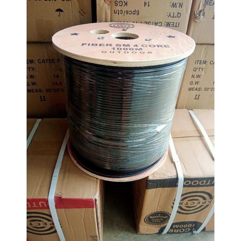 Jual Kabel Drop Wire Optik / DW FO FTTH 4 core 3 seling 1000m | Shopee ...