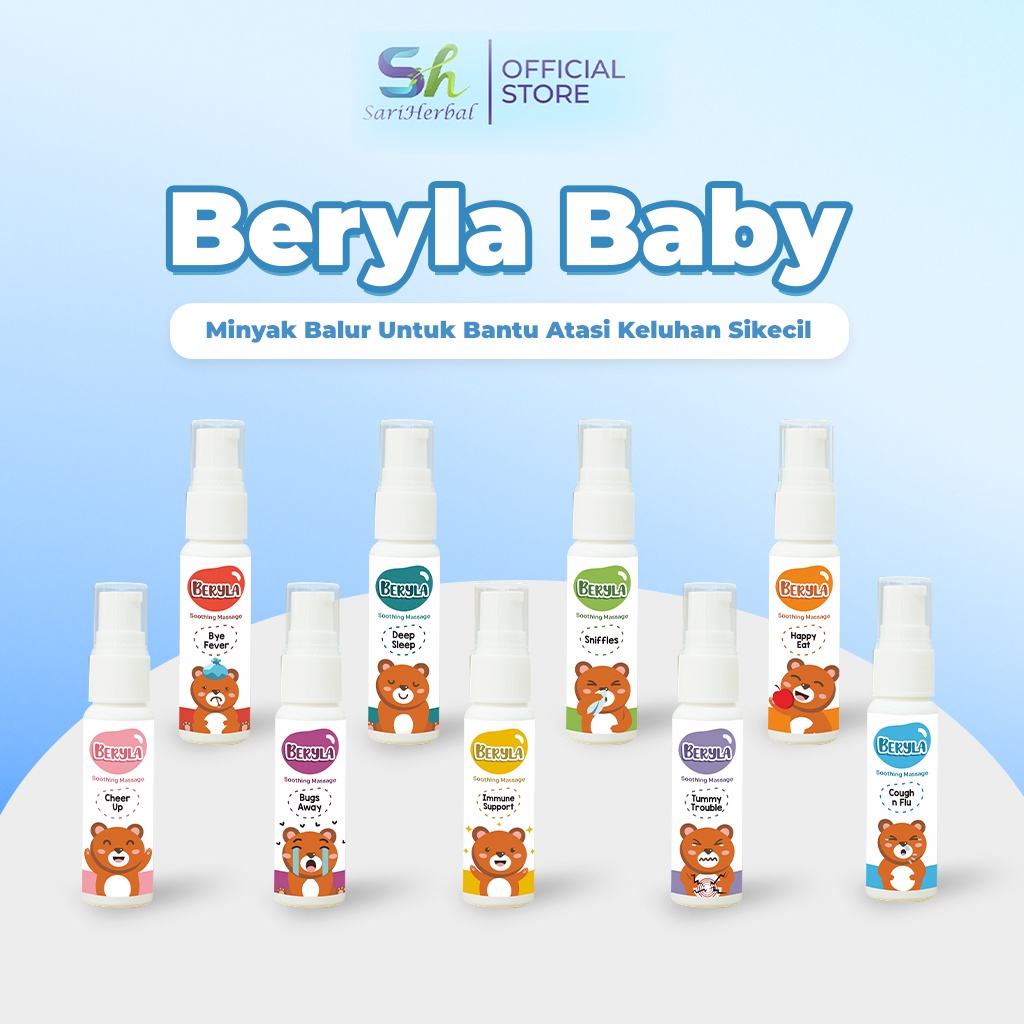 Jual BERYLA Minyak Bayi Essential Oil Baby Soothing Massage Telon ...