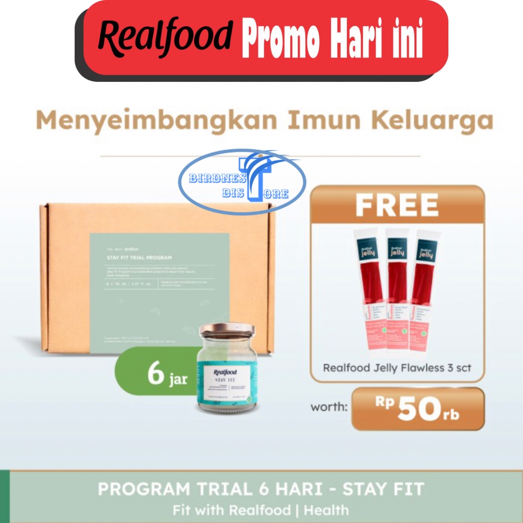 Jual Realfood Trial Stay Fit Box Segel Isi 6 Jar ( Minuman sarang walet ...