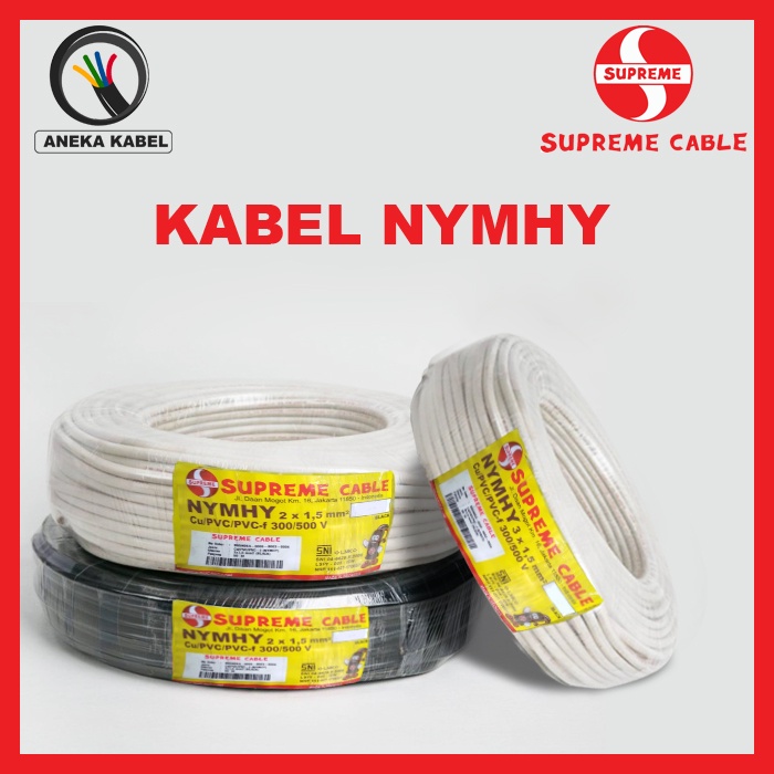 Jual Kabel Listrik Tembaga / Kabel NYMHY 2x1.5mm 3x1.5mm / Kabel Listrik Serabut Merek Eterna ...
