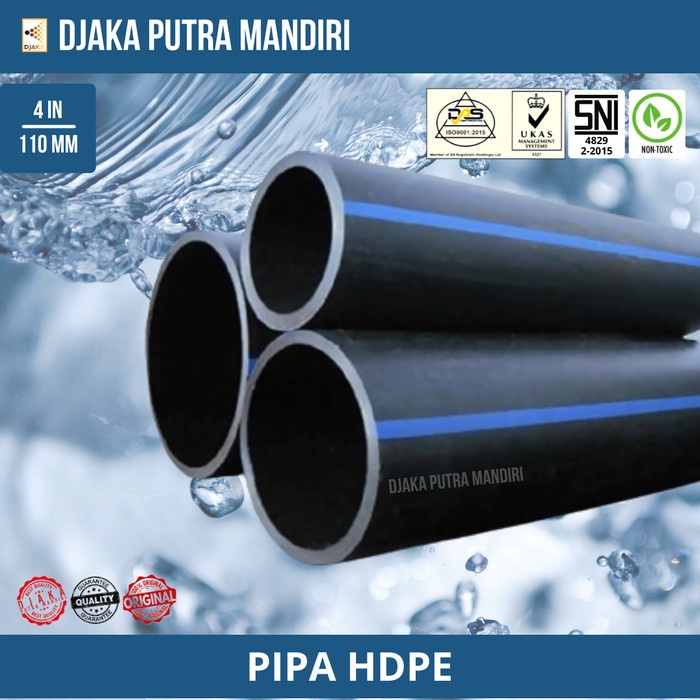 Jual cusss order] PIPA HDPE HITAM 4 INCHI PANJANG 6 METER | Shopee ...