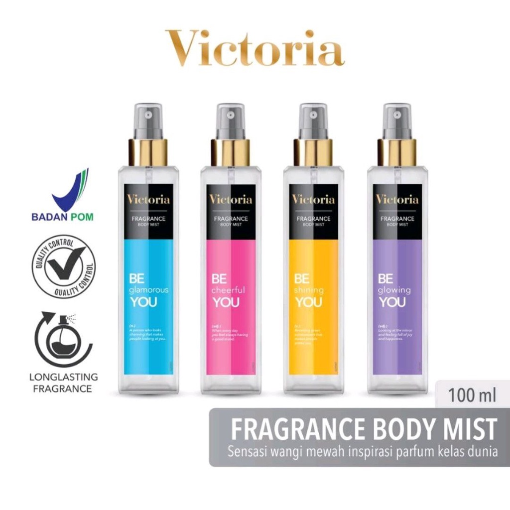 Jual VICTORIA BODY MIST BE GLAMOROUS VICTORIA FRAGRANCE BODY MIST 100ML ...