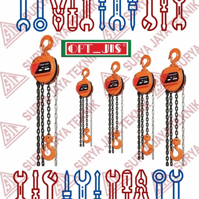 Jual OPT Takel Katrol 2 Ton x 12 mtr / Chain Block Tackle | Shopee ...