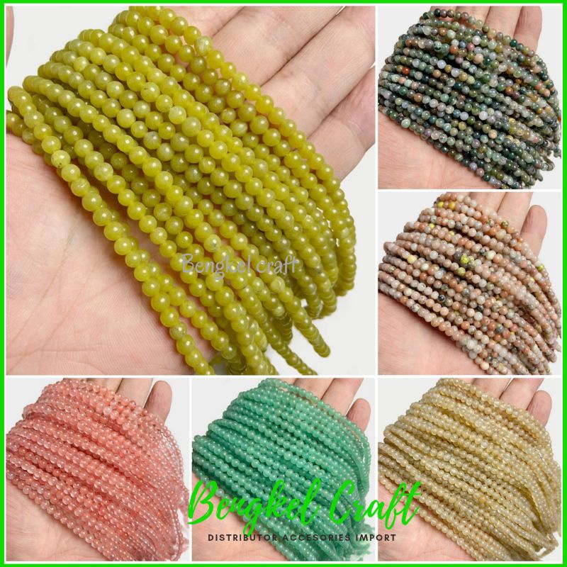 Jual Manik Batu Alam Kecil 4mm Bulat | Shopee Indonesia