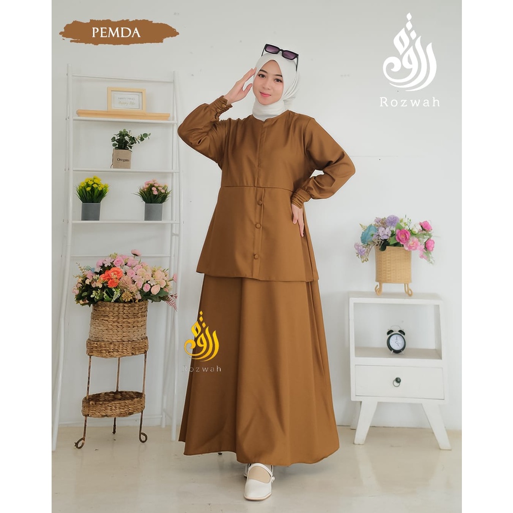 Jual GAMIS TOYOBO KHAKI PEMDA SERAGAM PNS PDH PDL MODEL TERUSAN EXSLUSIVE BY.ROZWAH/ GAMIS PEMDA ...