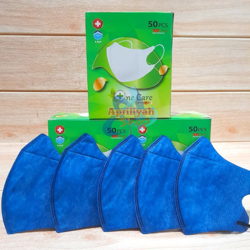 Jual Masker Dukbil Dakbil Duckbil Duckbill Earloop 4Ply One Care Ne ...