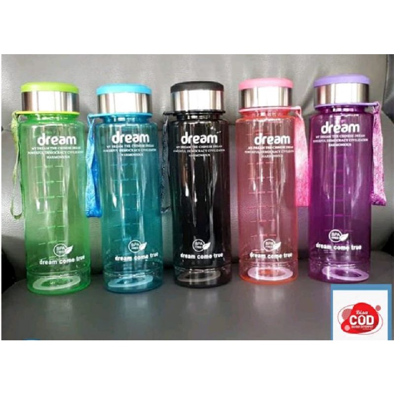 Jual BOTOL MINUM SPORTY DREAM 1 LITER/BOTOL AIR MINUM WARNA WARNI/BOTOL ...