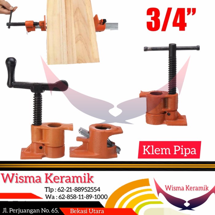 Jual Kepala Pipe Clamp 3/4 Inch, F Pipe Clamp Fixture, Kepala Klem Pipa ...