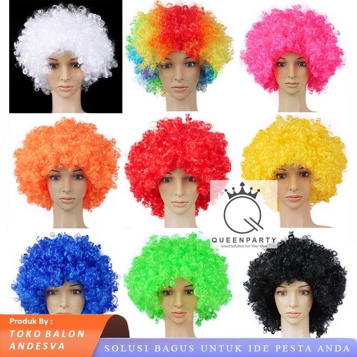 Jual Wig kribo / Rambut Palsu Kribo Allsize / Wig Badut / wig costplay ...