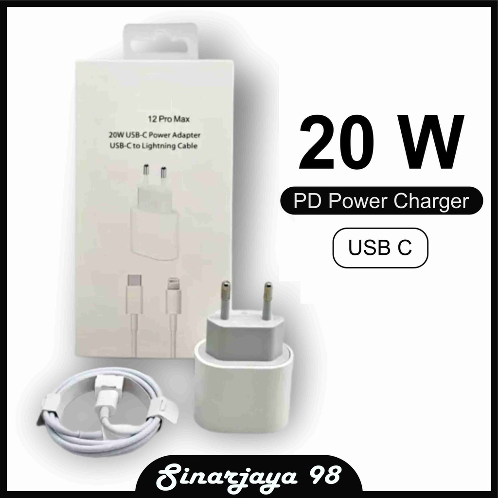 Jual CHARGER FAST CHARGING 20W 12 / 13 / 14 PRO MAX / X / XS / xr / 11 | Shopee Indonesia