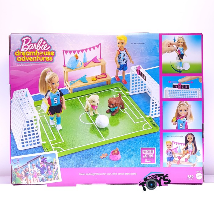Jual Barbie Dreamhouse Adventures Chelsea Soccer Playset, 6-Inch Blonde ...