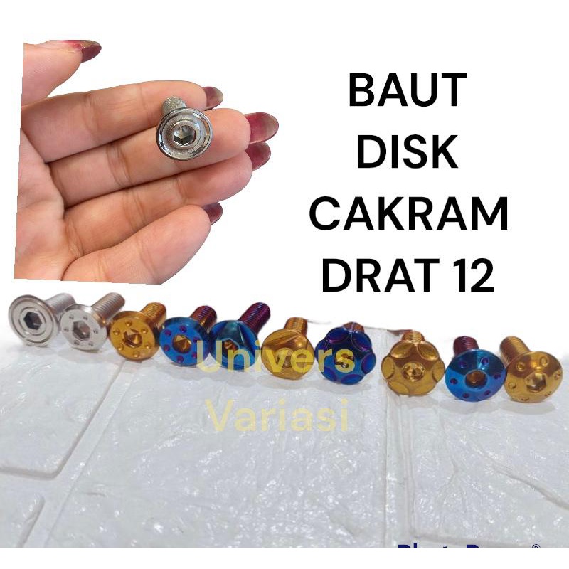 Jual BAUT DISK DISC CAKRAM PROBOLT STENLIS CHROME GOLD BIRU DRAT 12 ORI Piringan NMAX XMAX AEROK ...