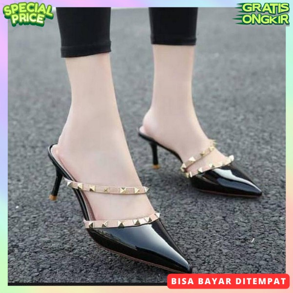 Jual Heels Pesta Hils Remaja Heela Empuk High Heel Wanita Casual High ...