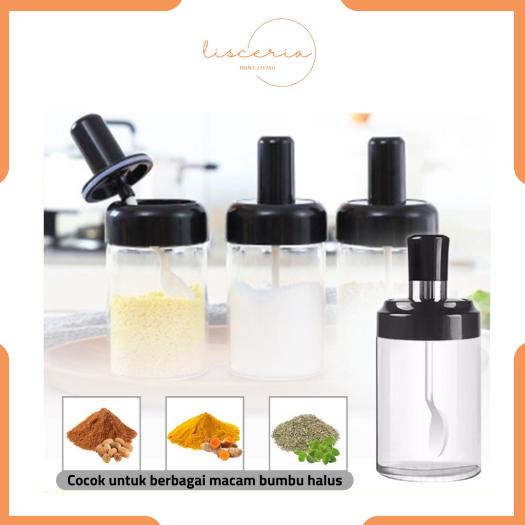 Jual [ LSC ] Botol Bumbu Kaca Free Sendok | Shopee Indonesia
