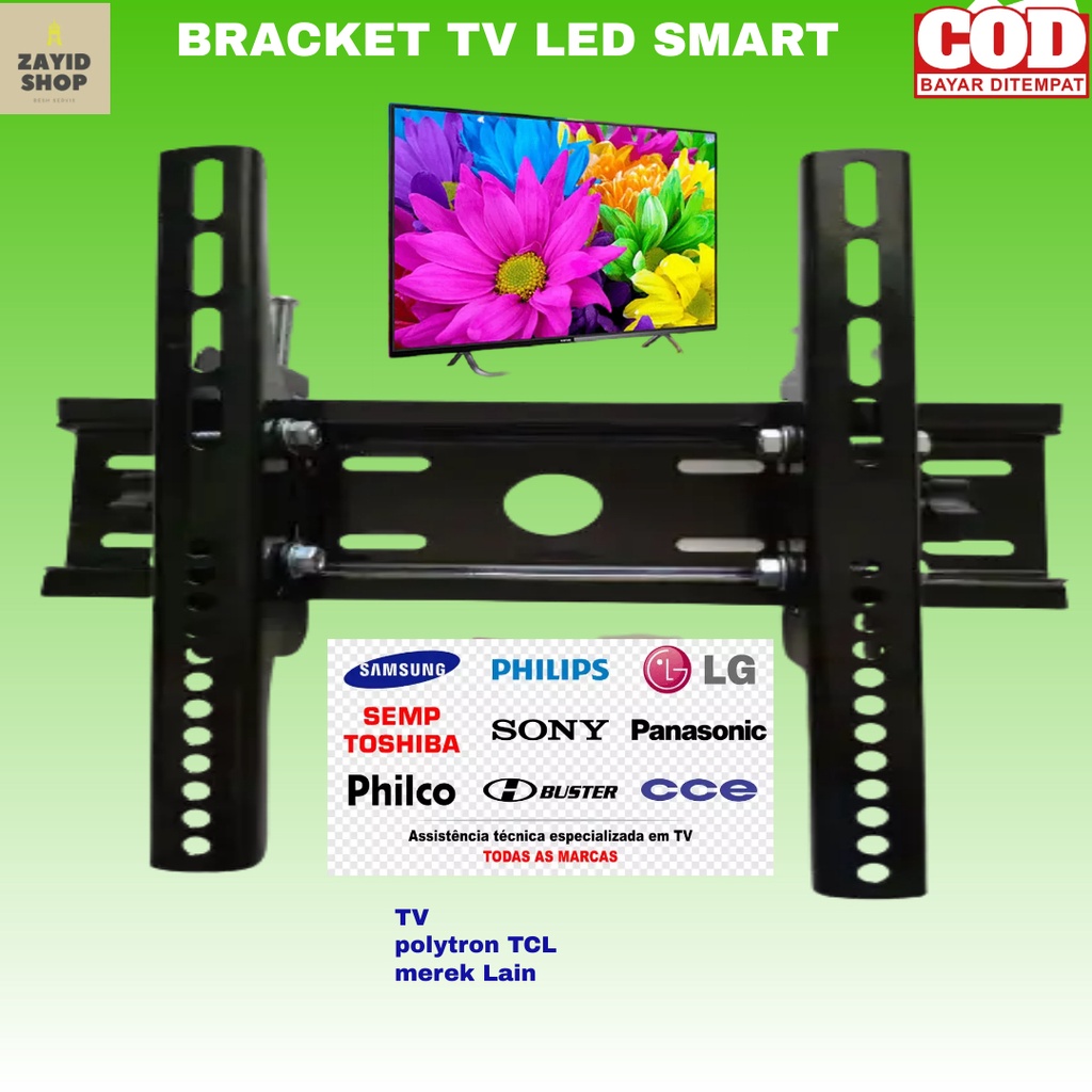 Jual Bracket tv led mulai 10" 17" 32" 42" 43 50 55 inchi bracket breket ...