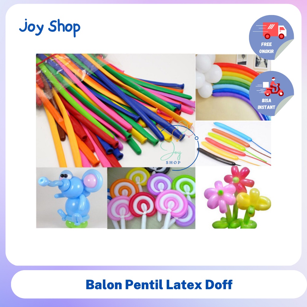 Jual Balon Doff Pentil Latex 260 Twist Balloon Dunpai 1 pack isi 100 bh ...