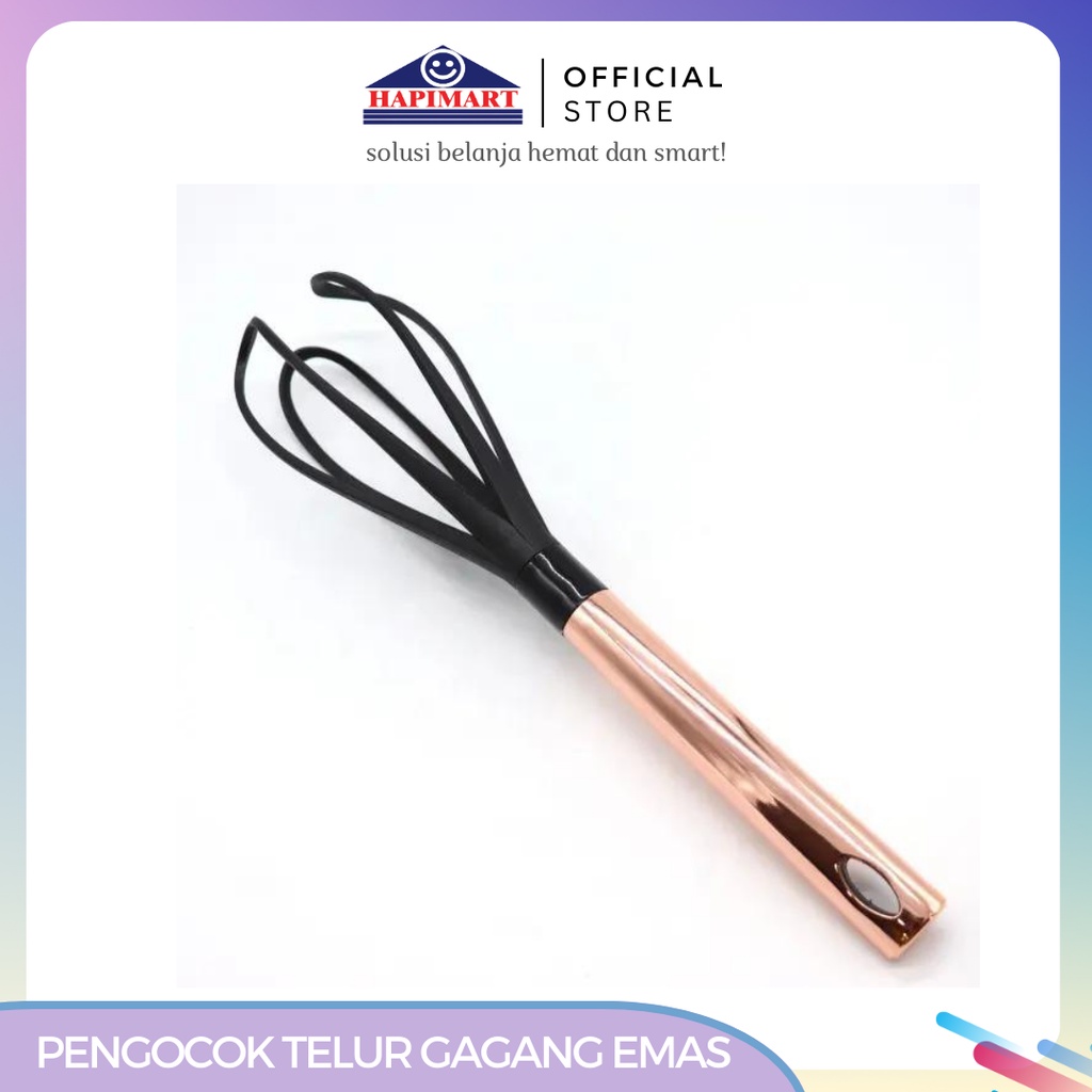 Jual Alat Pengocok Telur Dengan Warna Hitam dan Handle Emas Stainless ...