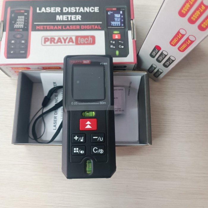 Jual PRAYA TECH METERAN LASER DIGITAL 80 METER 80M LASER DISTANCE METER ...