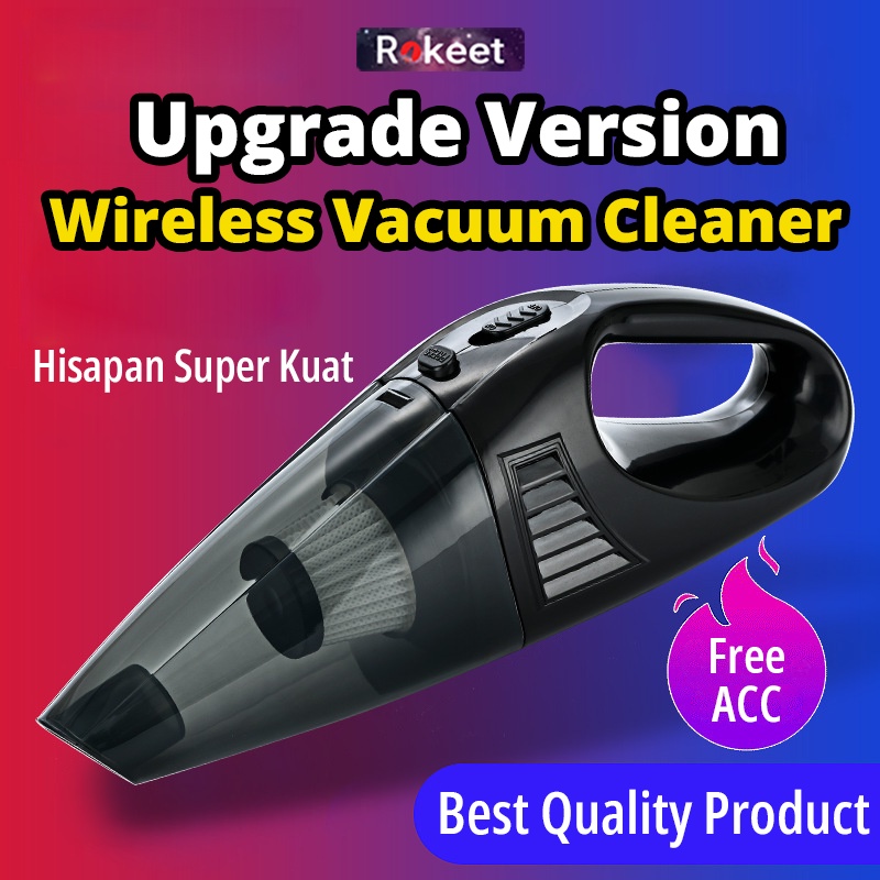 Jual Rokeet Vacuum Cleaner Portable Wireless Serbaguna Alat Penyedot