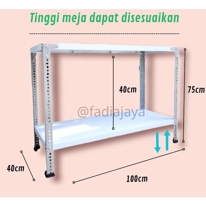 Jual Meja Besi Siku Rak Kompor Gas 2 Tungku Dapur Portable Serbaguna ...