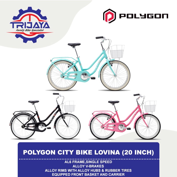 Jual Polygon Lovina [20 inch] Comfort City Bike Single Speed | Shopee ...