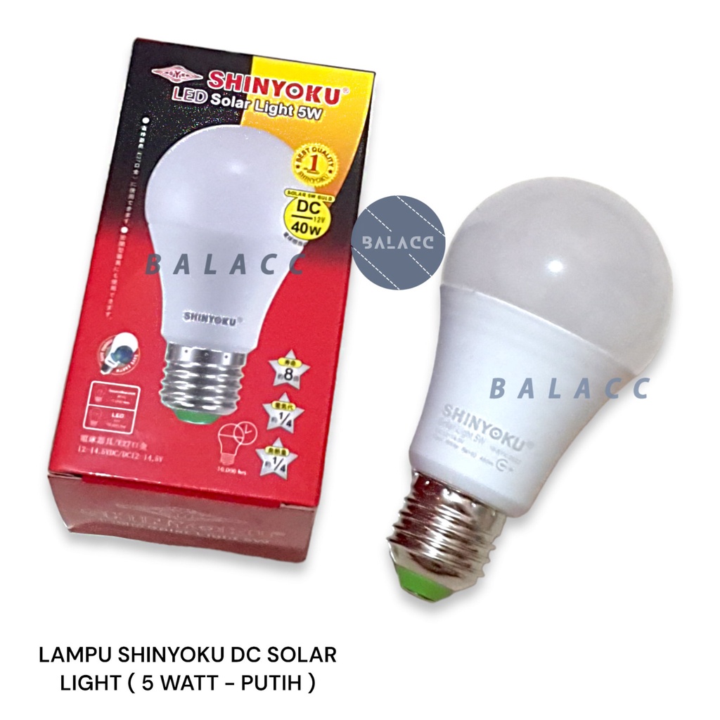 Jual Lampu Solar Panel Shinyoku 5 Watt Led DC 12 Volt Solar Light ...