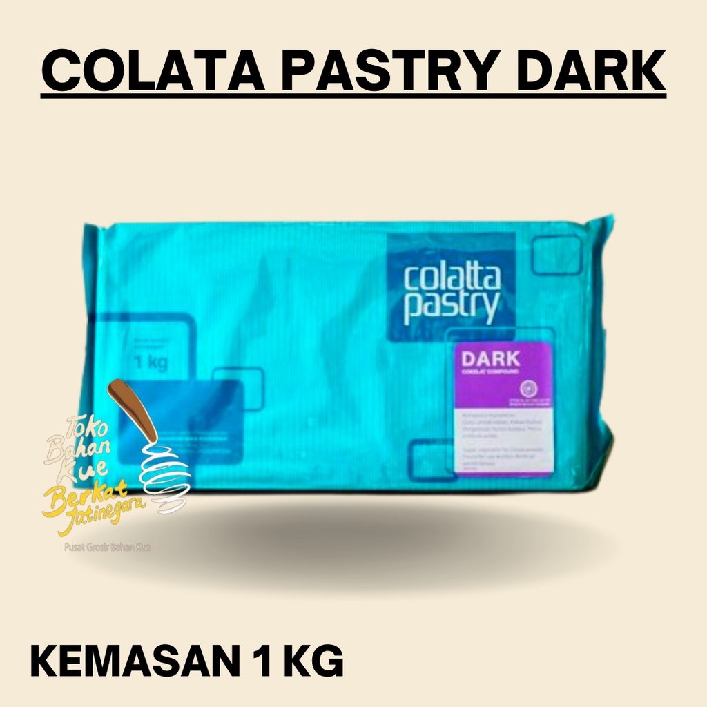 Jual COLATA PASTRY DARK COMPOUND / COKLAT DARK KEMASAN 1 KG | Shopee ...