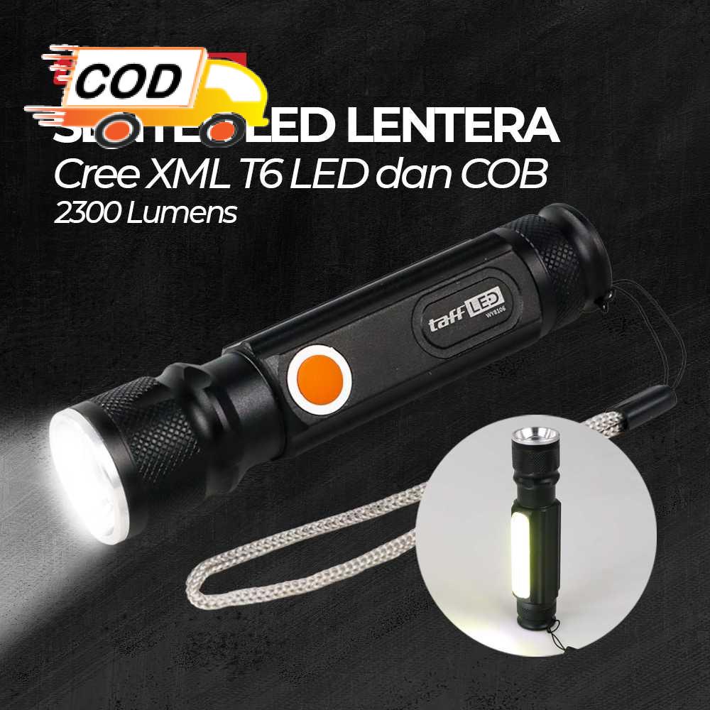 Jual Senter Magnet LED USB T6 COB Cahaya Terang 2300 Lumens Lentera ...