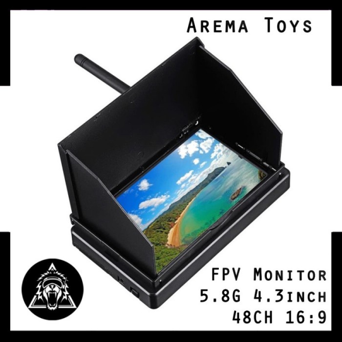Jual Monitor FPV LCD 5.8G 48CH 4.3inch 480x272 16:9 dengan OSD Bulit in | Shopee Indonesia