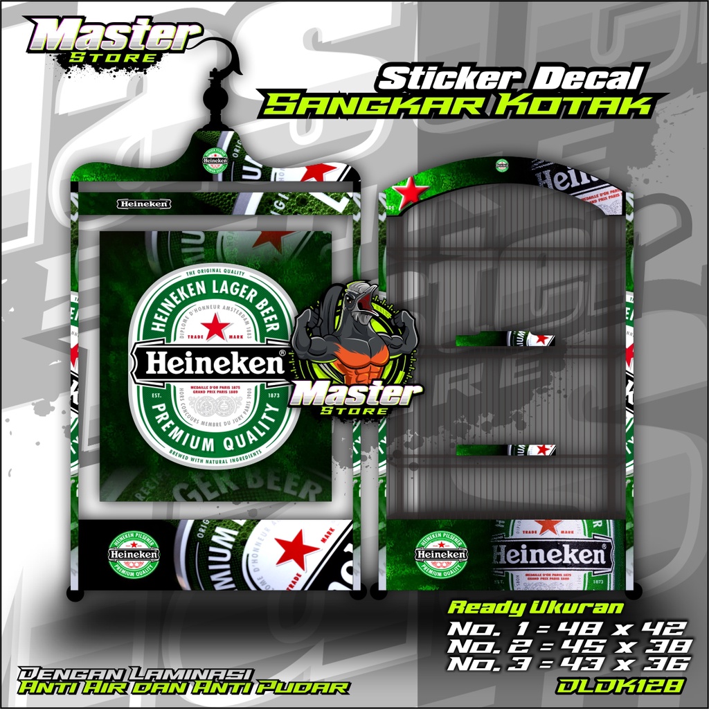 Jual Sticker Decal Motif Bir HEINEKEN Variasi Sangkar Kacer Dll Sangkar ...