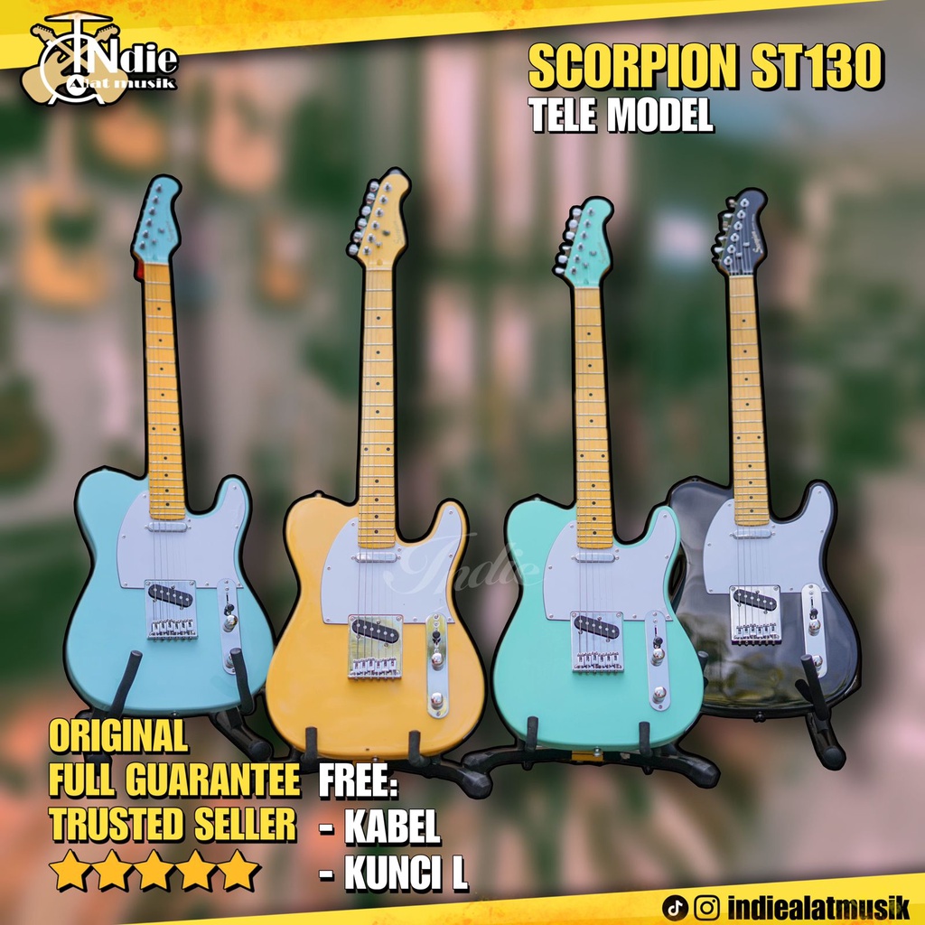 Jual Gitar elektrik Scorpion ST130 Telecaster Model ST 130 ST130 | Shopee Indonesia