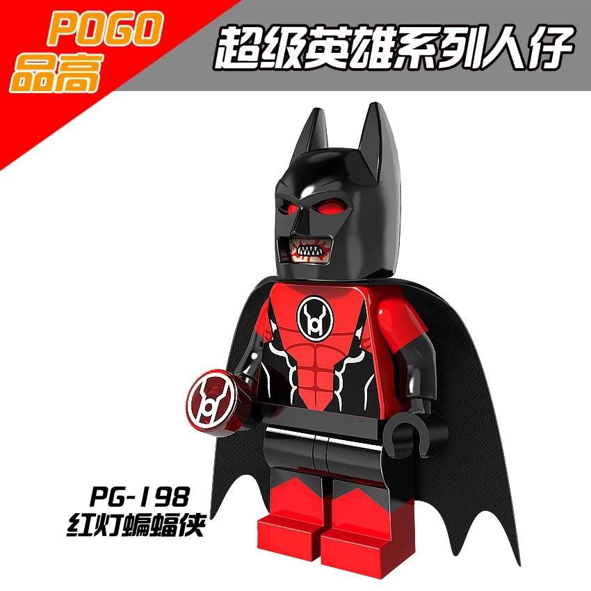 Jual Mainan Balok Susun Brick Pogo Kopf Batman Red Lantern Minifigure ...