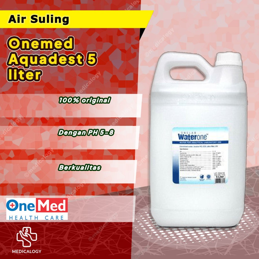 Jual Water One Onemed Aquadest Kemasan 5 liter | Shopee Indonesia