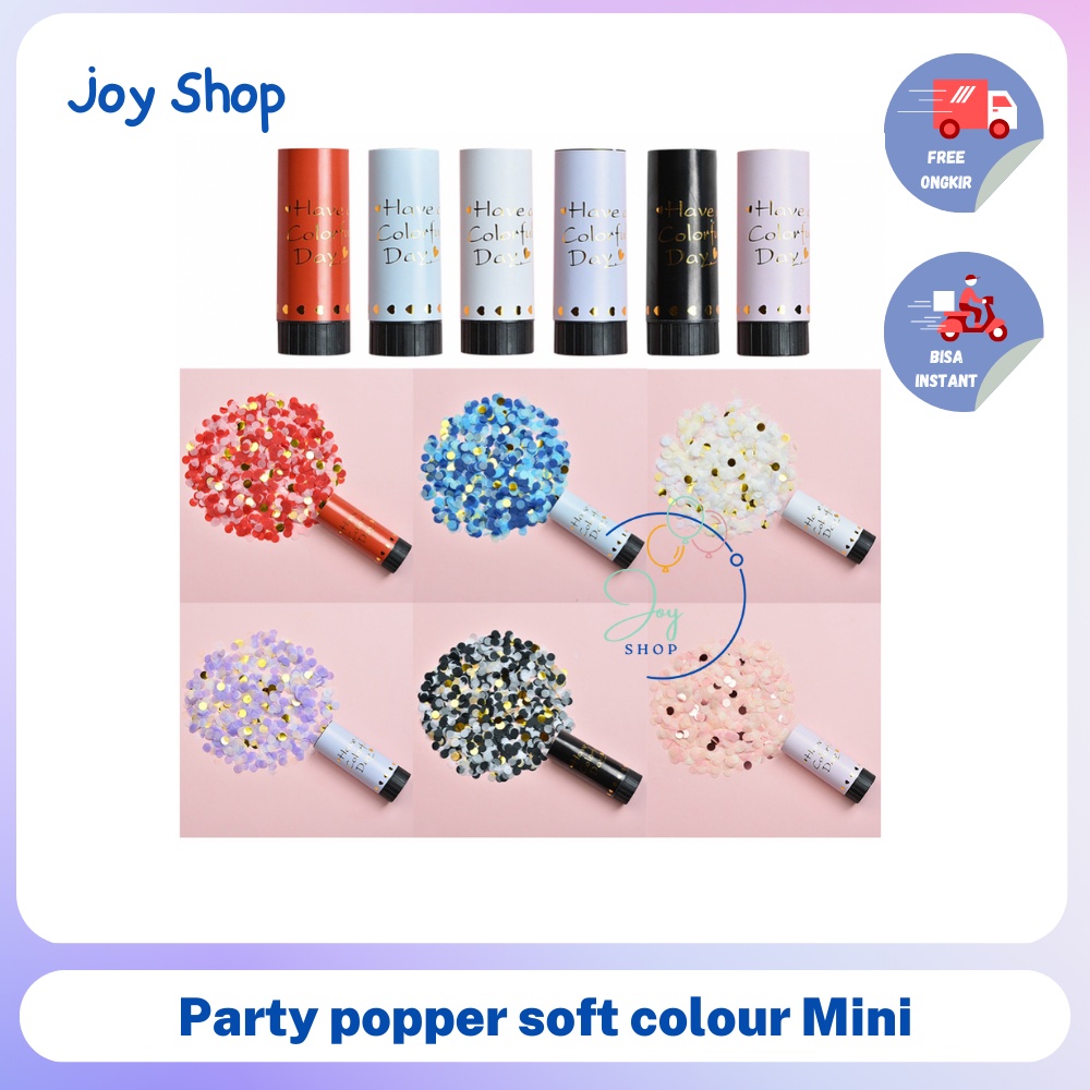 Jual Party popper mini confetti soft color | Shopee Indonesia