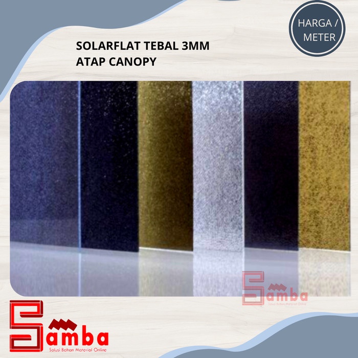 Jual monggo] SOLARFLAT TEBAL 3 MM ATAP CANOPY SOLARTUFF SOLID HARGA ...