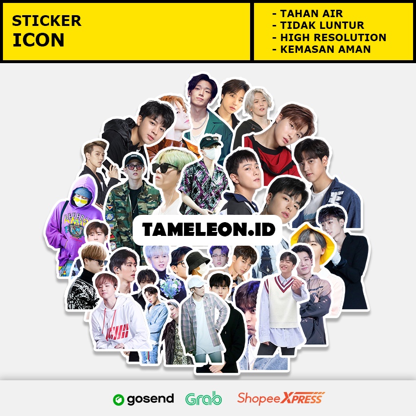 Jual Sticker KPOP ICON Jinhwan Bobby Koo Jun Hoe Kim Donghyuk Yunhyeong ...