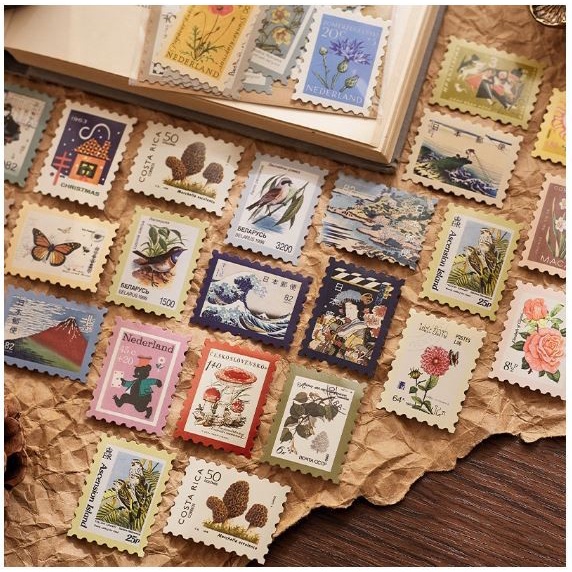 Jual Sticker Pack - Postage Stamp Series (46pcs) | Shopee Indonesia