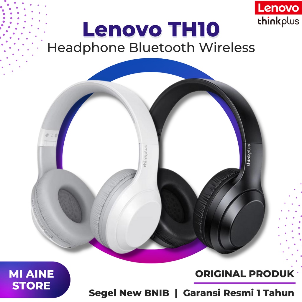 Jual Lenovo ThinkPlus TH10 Headphone Bluetooth Wireless Headset ...