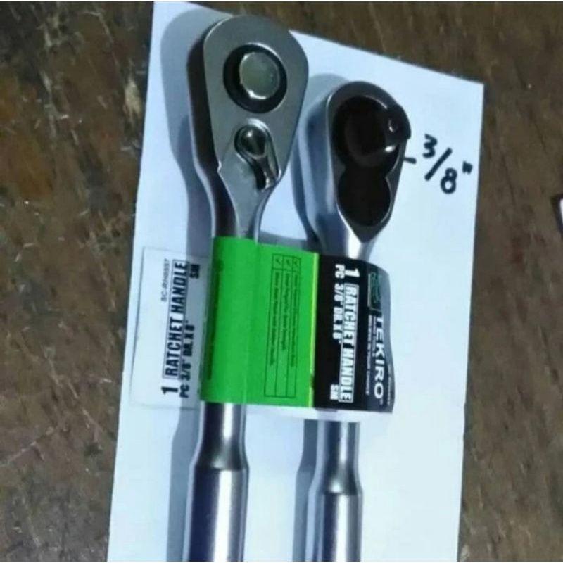 Jual TEKIRO Ratchet Handle 3/8" x 8" / Gagang besi Ratchet 3/8 Inch x 8 ...