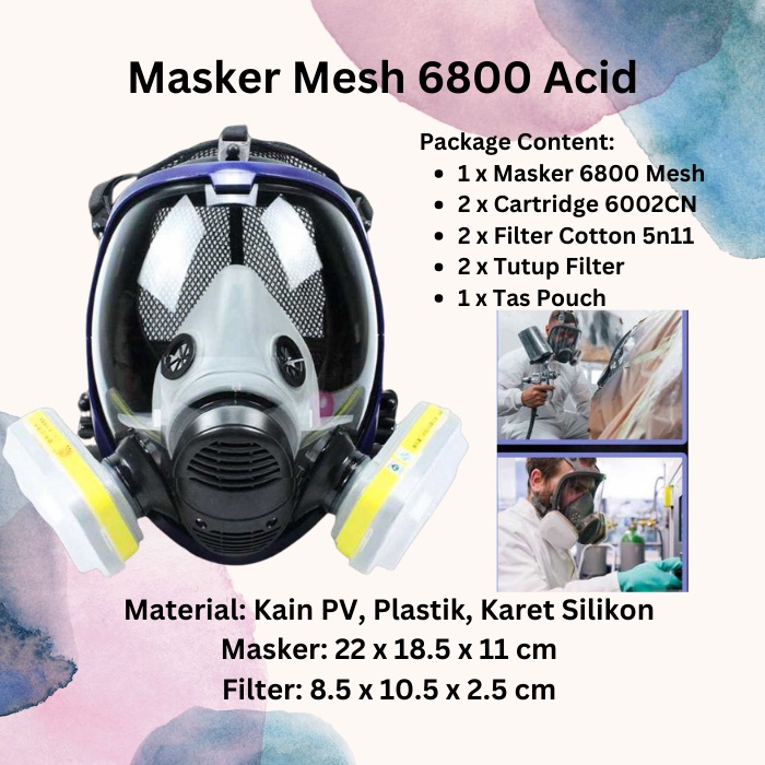Jual Masker Gas Respirator Full Face / Masker Cat Safety Industrial ...