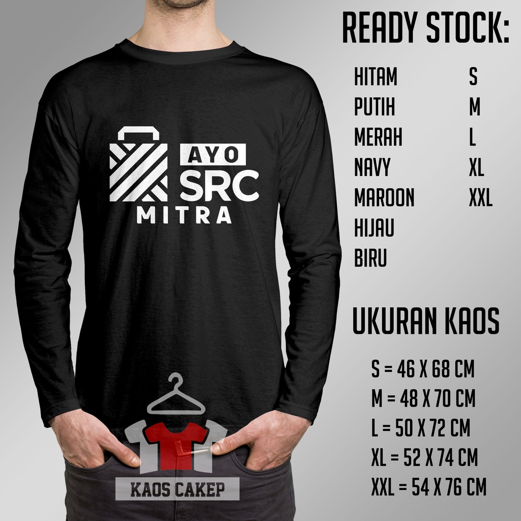 Jual Kaos Ayo SRC Mitra Lengan Panjang Baju Perusahaan | Shopee Indonesia
