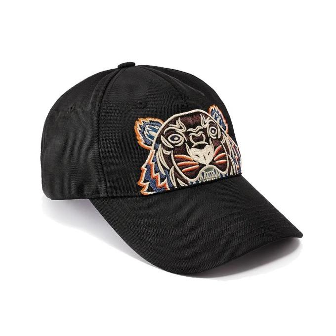 Jual Kenzo Canvas Kampus Tiger Cap Black Logo Orange | Shopee Indonesia
