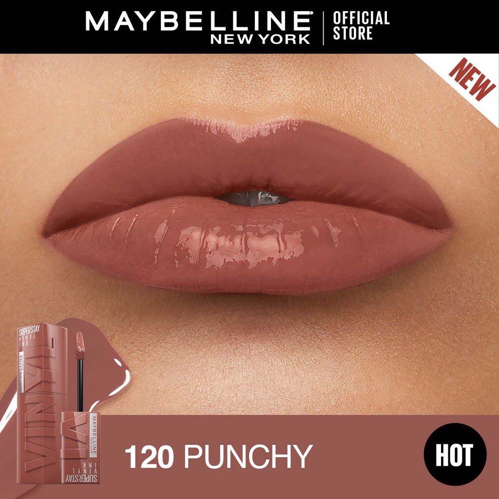 Jual MAYBELLINE Superstay Vinyl Ink Lipcream 120 Punchy | Shopee Indonesia