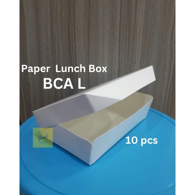 Jual Paper Box L BCA - Paper Lunch Box Putih Take Away - Kotak Makan ...