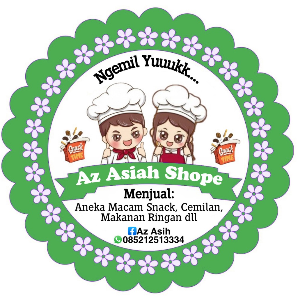 Jual (MINIMAL ORDER 100 PCS) STIKER PRODUK KEMASAN MAKANAN RINGAN MOTIF ...