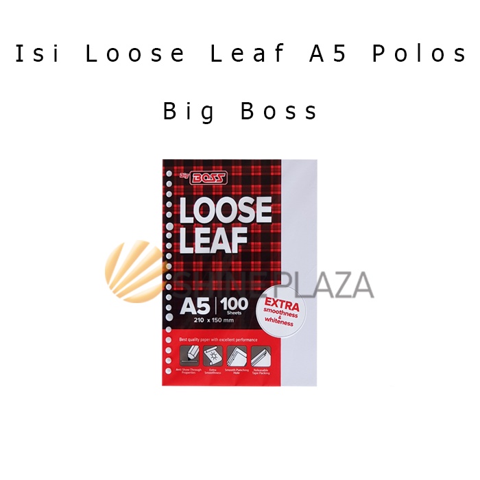 Jual Isi Loose Leaf Polos A5 Big Boss - Isi Binder Polos A5 BigBoss | Shopee Indonesia