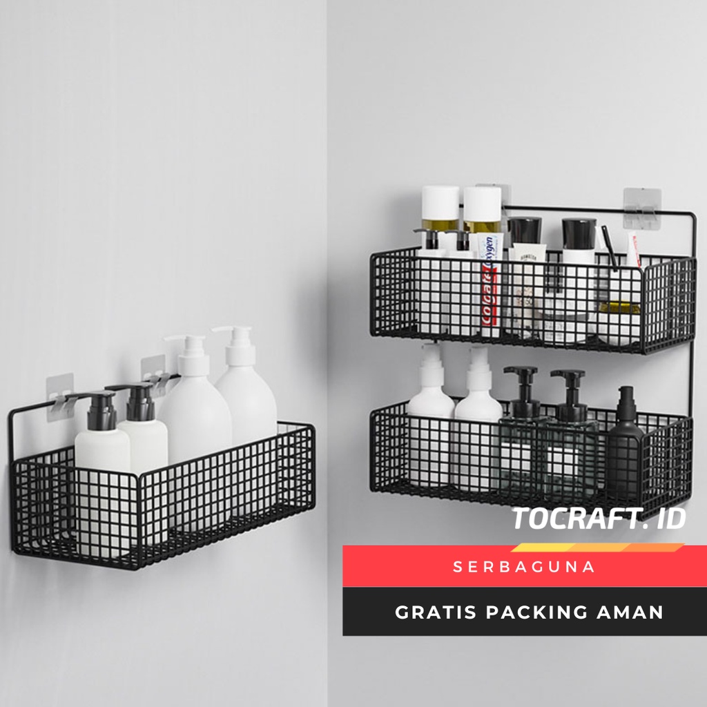 Jual Rak Korean Aesthetic Organizer Tempel Dinding Kamar Mandi ...